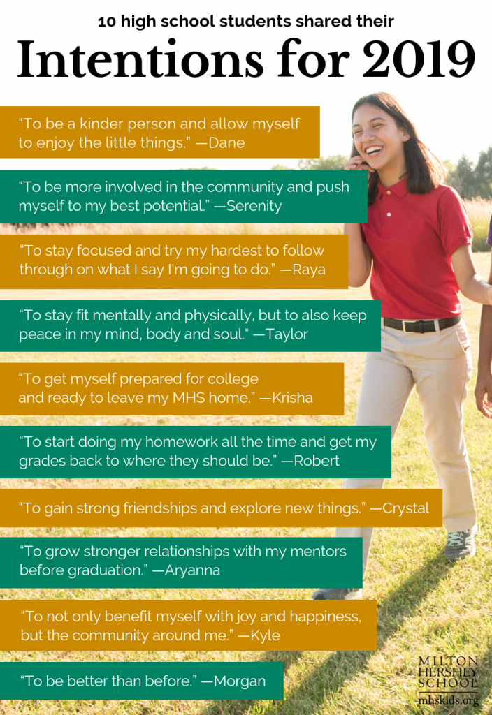 Milton Hershey School Students Share Intentions for 2019