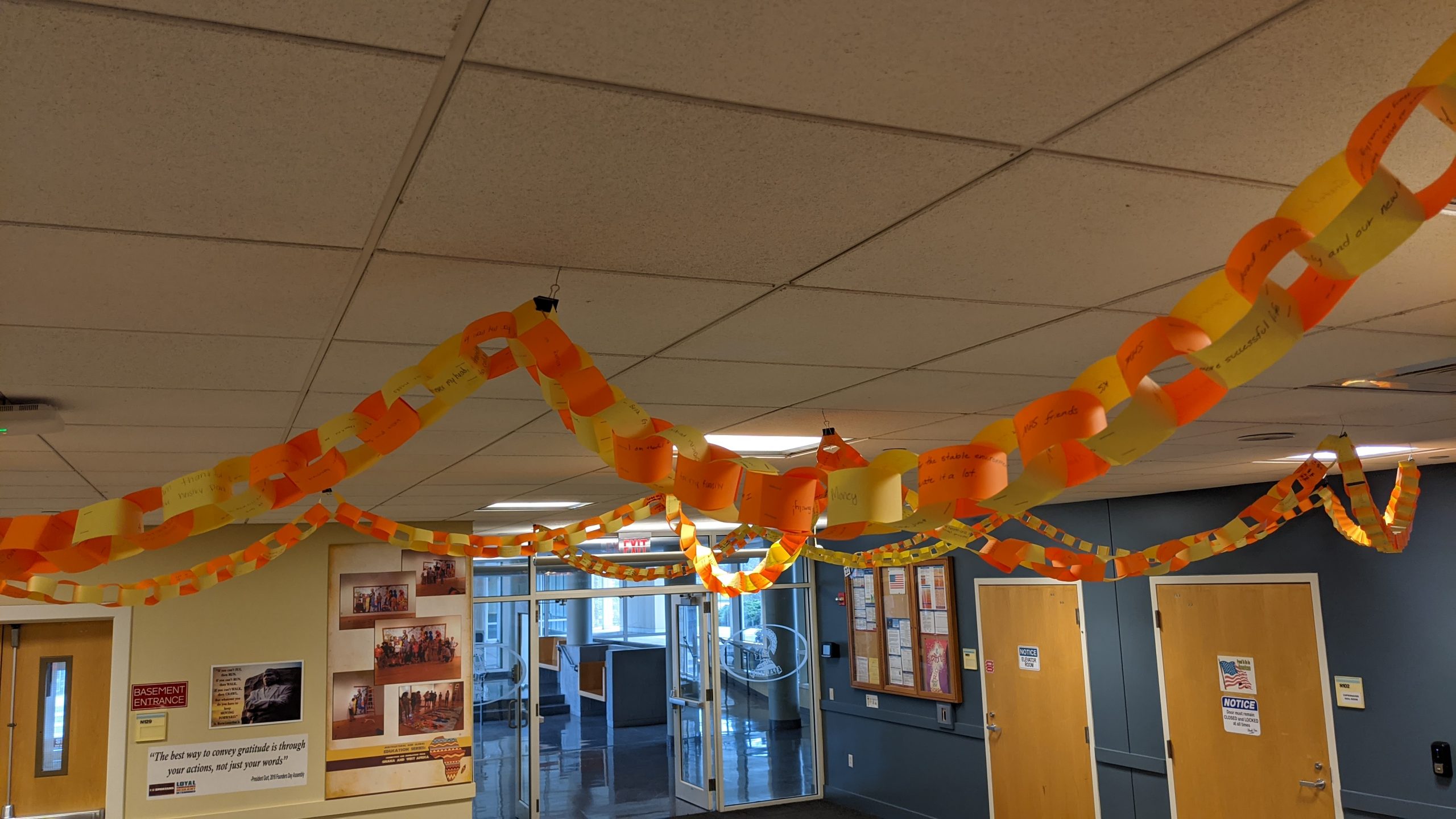 Milton Hershey School Art Students Create a Thankfulness Chain