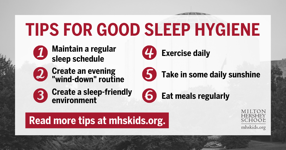 Seven Tips for Good Sleep Hygiene | Milton Hershey School