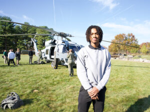 U.S. Navy Helicopter Visits Milton Hershey School Students