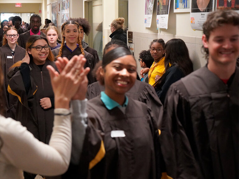 Milton Hershey School Seniors Participate in High Five Event